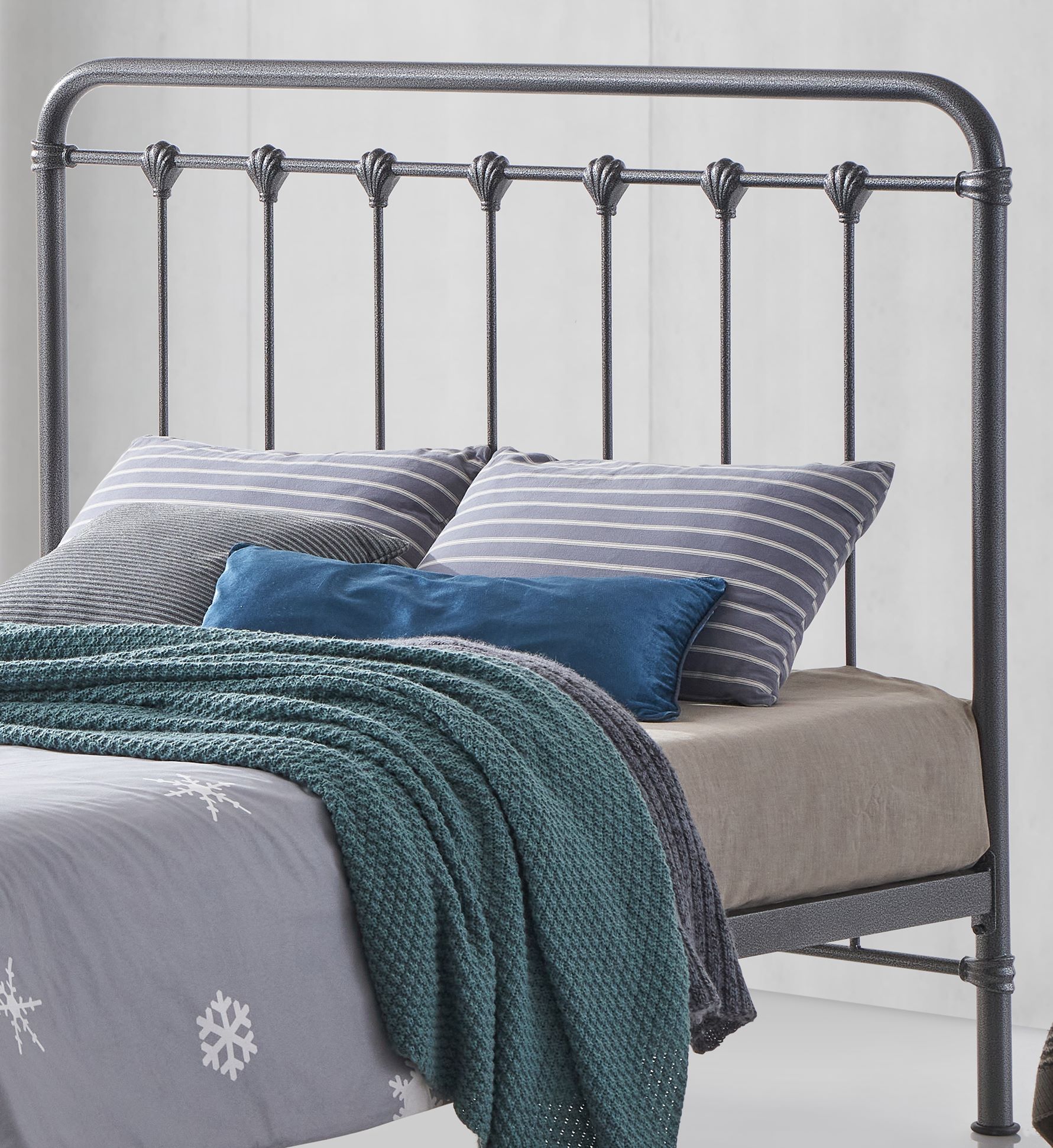 5ft King Size Havanna Black Silver Textured Bed Frame | London Bed Centre